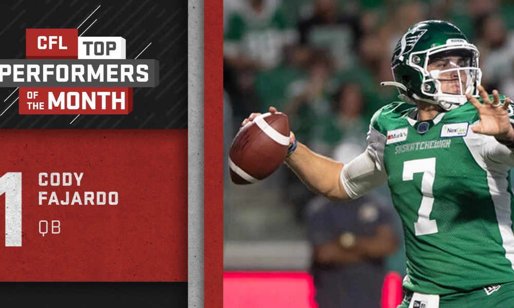 Fajardo, Woodard & Reilly Named CFL Top Performers For August