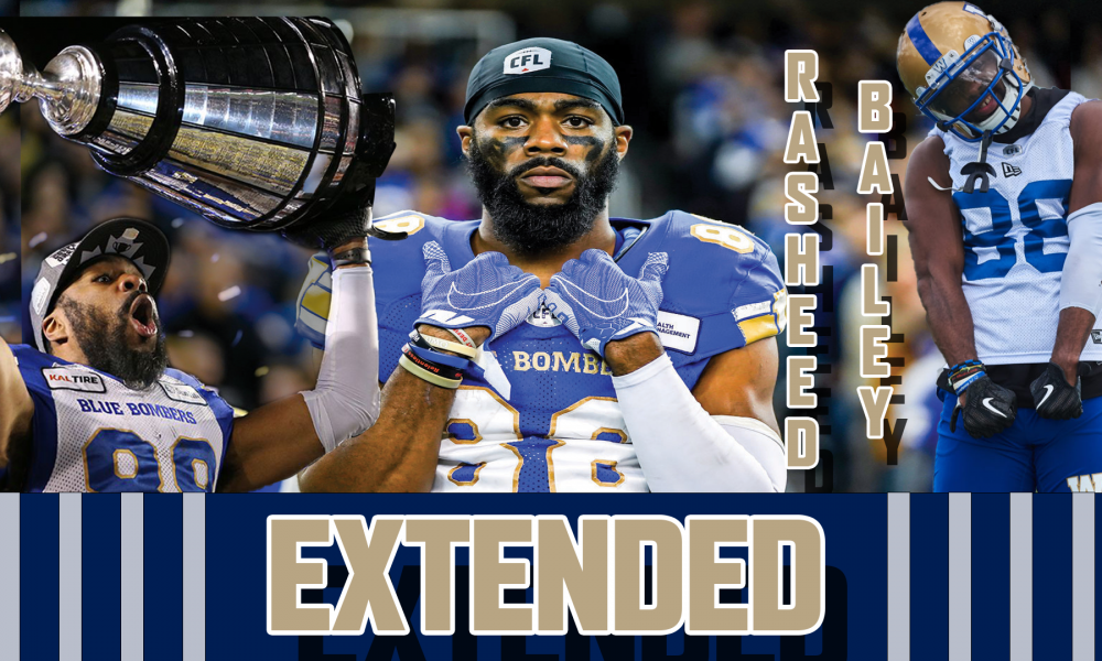 Winnipeg Blue Bombers Extend WR Rasheed Bailey