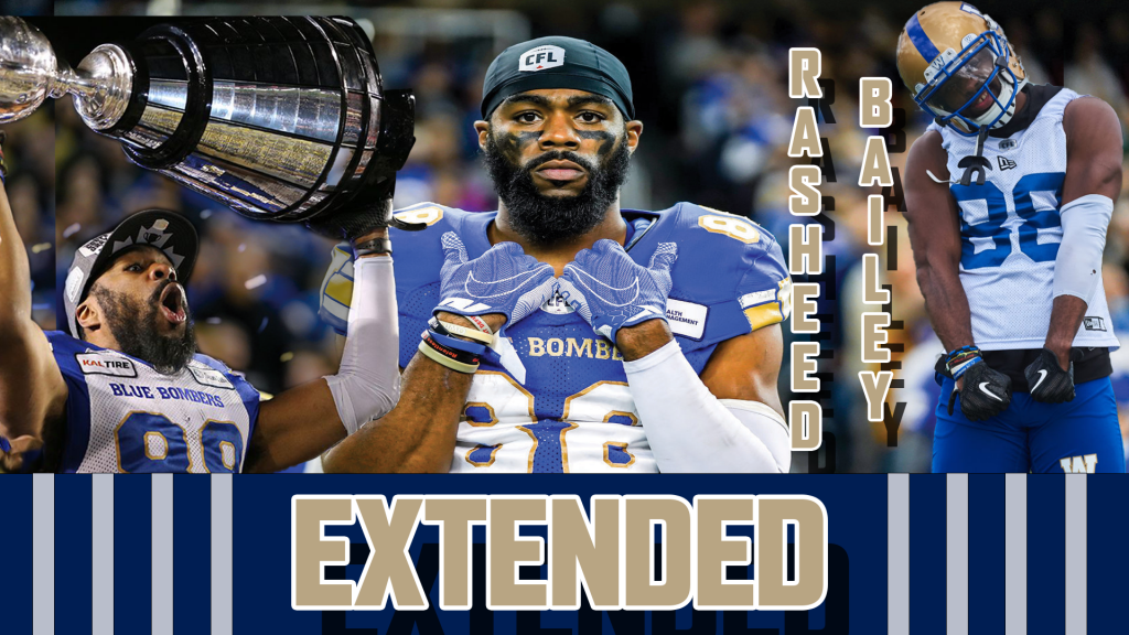 Winnipeg Blue Bombers Extend WR Rasheed Bailey