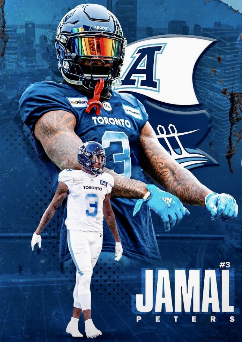 Argos DB Jamal Peters Named CFL Top Performer For Week 12