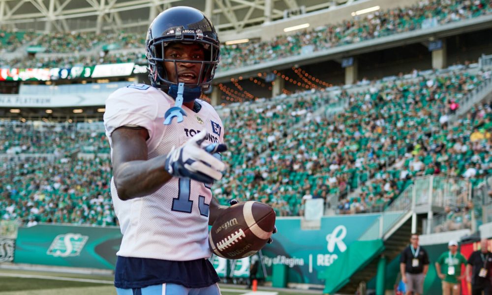 Argos WR Kurleigh Gittens Jr. Named CFL Top Performer For Week 14