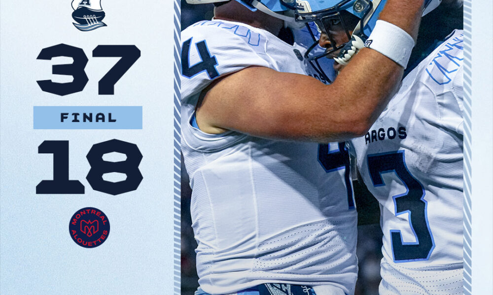 CFL Scores Today: Toronto Argonauts 37, Montreal Alouettes 18 – Argos ...