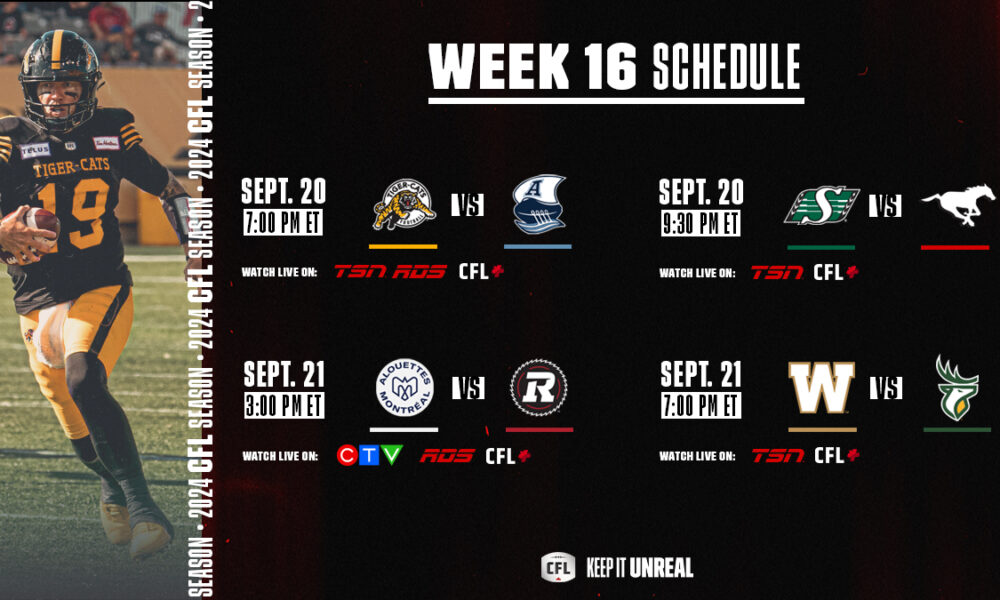 CFL Games Today September 21, 2024: Alouettes vs REDBLACKS, Elks vs ...