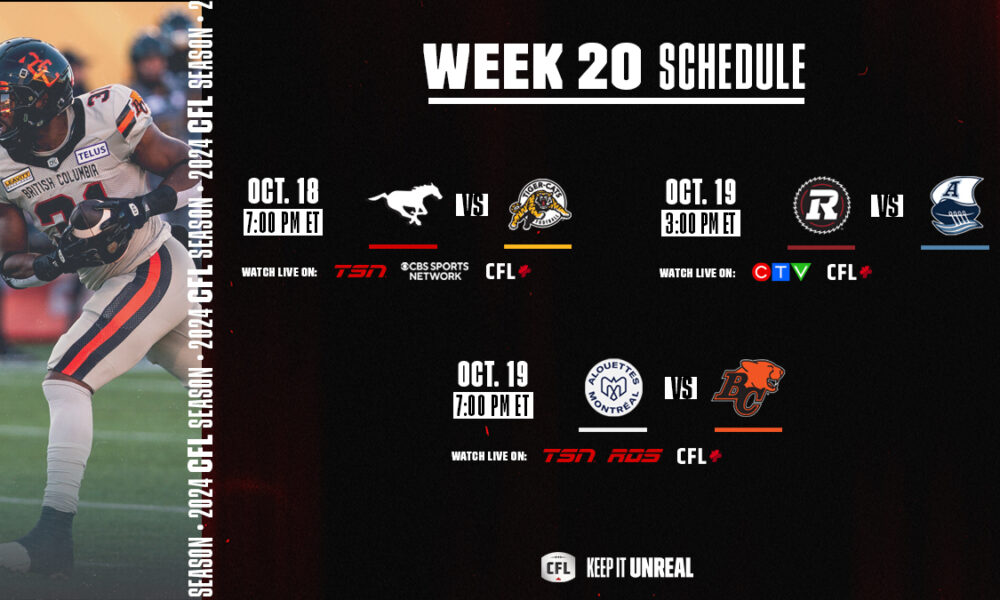 CFL Games Today October 19, 2024: Ottawa REDBLACKS vs Toronto Argonauts ...