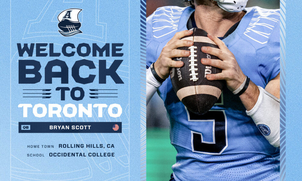 Toronto Argonauts Sign QB Bryan Scott After Chad Kelly’s Season-Ending ...