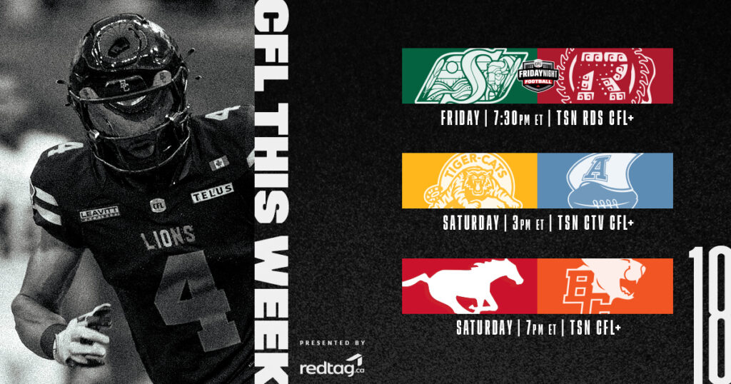 CFL Schedule Today October 3rd 2025: Saskatchewan Roughriders vs Ottawa ...
