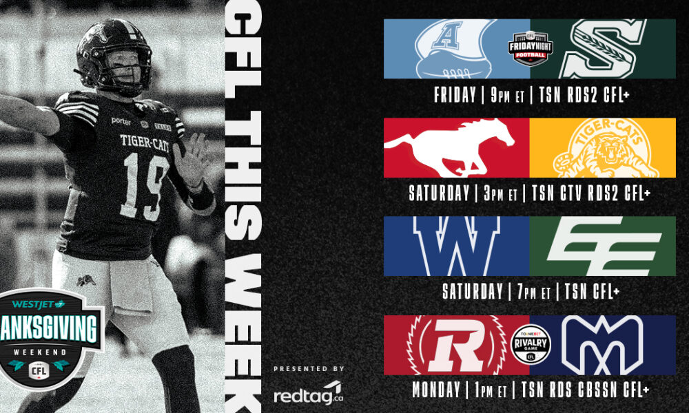 CFL Schedule Today October 13th 2025: Ottawa REDBLACKS vs Montreal ...