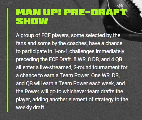 Fan-Controlled Football League (FCF) Releases 2021 Schedule