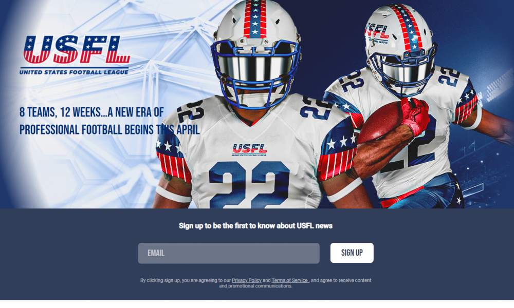 USFL Tweaks Website Ahead Of Offical Announcement
