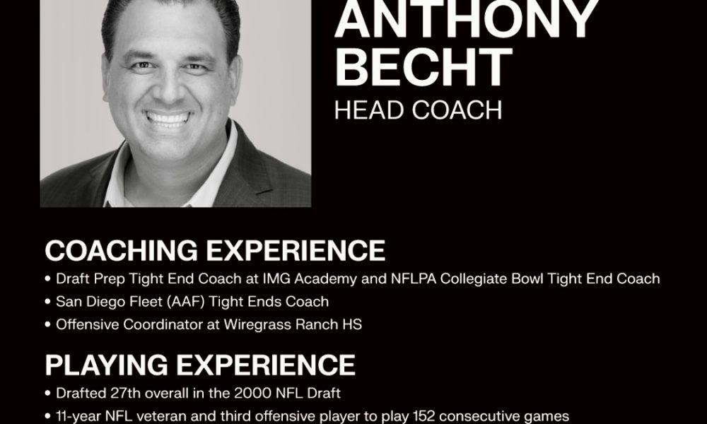 Report: Anthony Becht Set To Coach XFL St. Louis Franchise