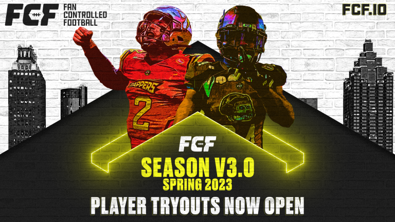 Fan Controlled Football (FCF) Returns For Season v3.0, Tryouts Start In ...
