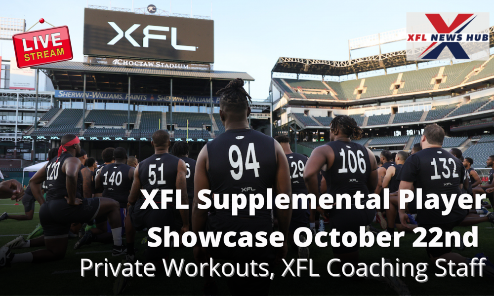 XFL Supplemental Player Showcase October 22nd, Private Workouts, XFL ...