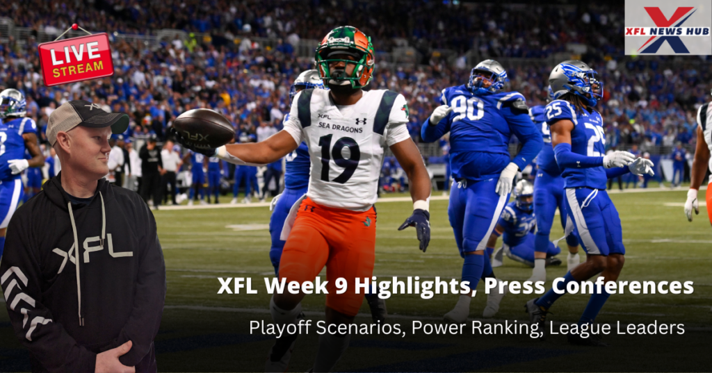 XFL Week 9 Highlights, Press Conferences, Playoff Scenarios, Power Ranking, League Leaders