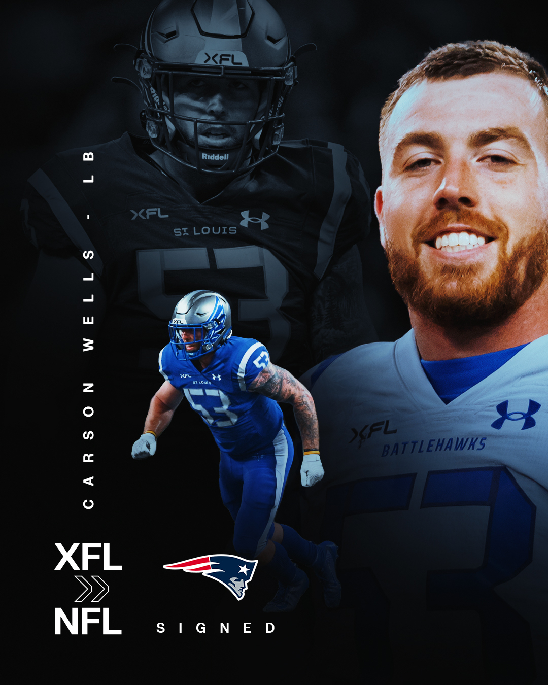 Double Trouble: Battlehawks See LB Carson Wells and DB Lavert Hill Earn NFL Contracts